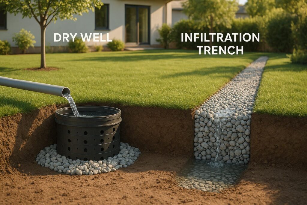 Dry Wells vs. Infiltration Trenches: Key Differences - Pro Landscape