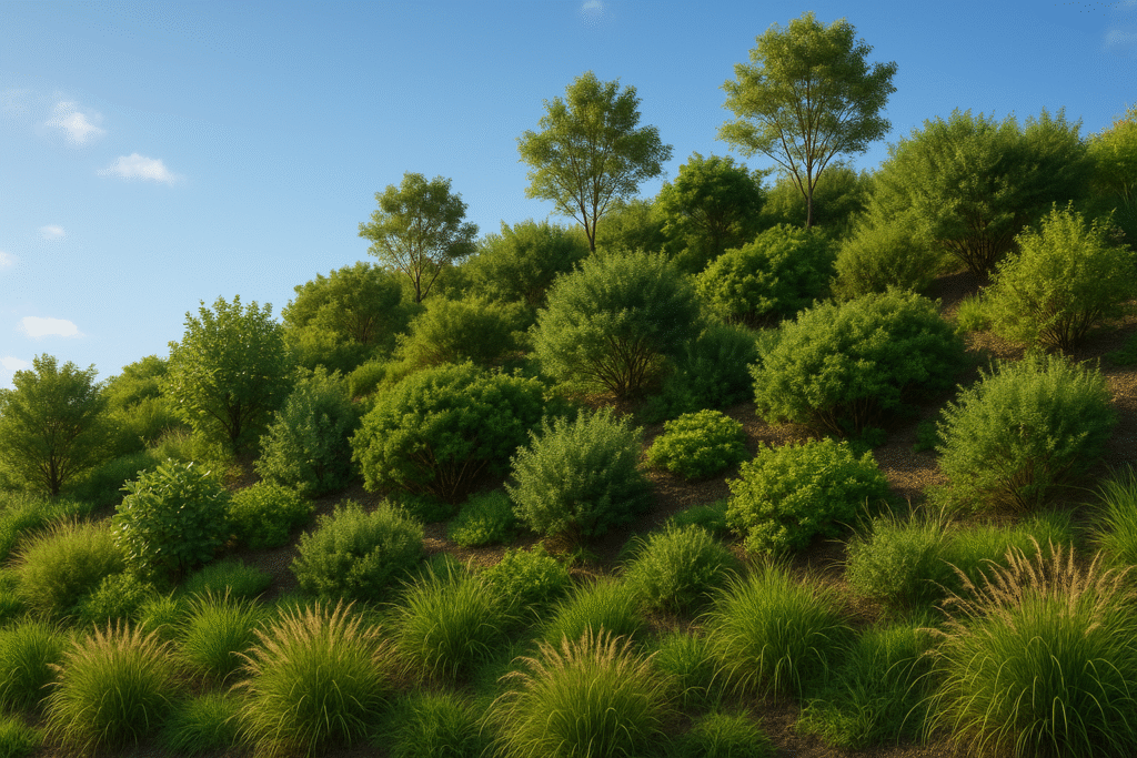 Multi-Layered Planting for Slope Stability - Pro Landscape